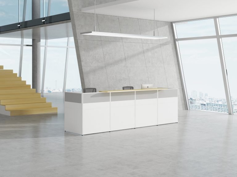 Reception Desk Simple Design modern office front desk with 2 file cabinets