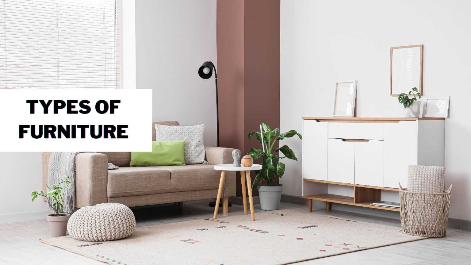 Types de mobilier pour bureaux, maisons et espaces commerciaux